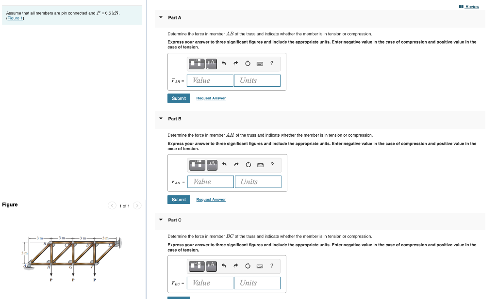Solved Review Assume that all members are pin connected and | Chegg.com