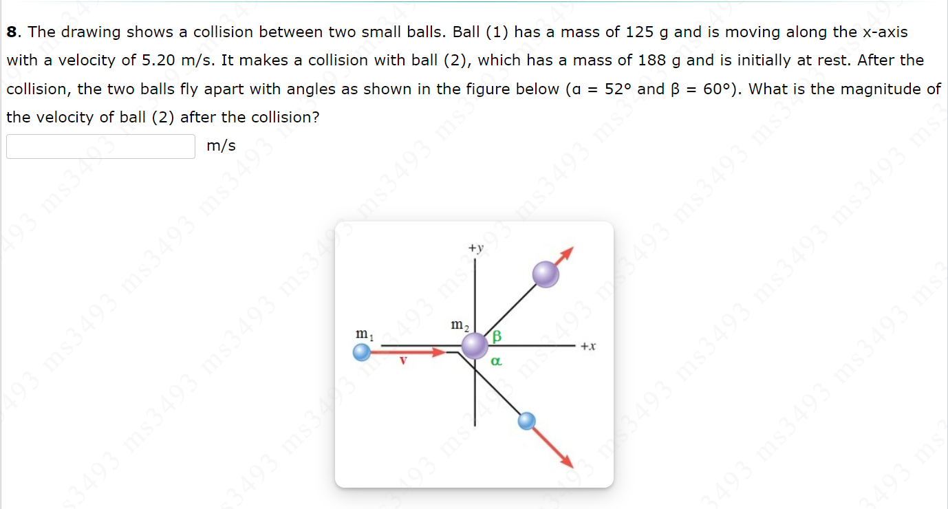 Solved The drawing shows a collision between two small | Chegg.com