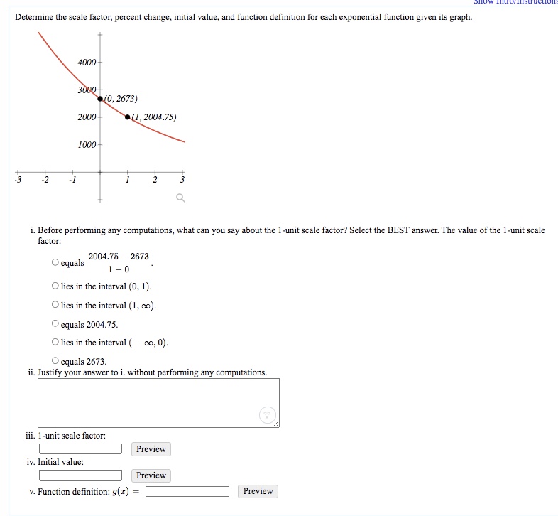 Solved Determine the scale factor, percent change, initial | Chegg.com