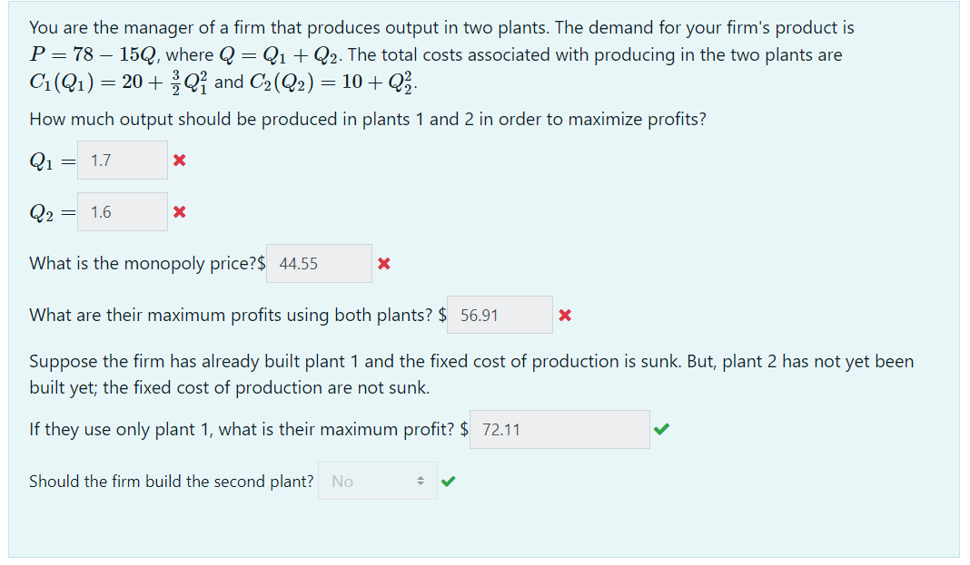 Solved You are the manager of a firm that produces output in | Chegg.com
