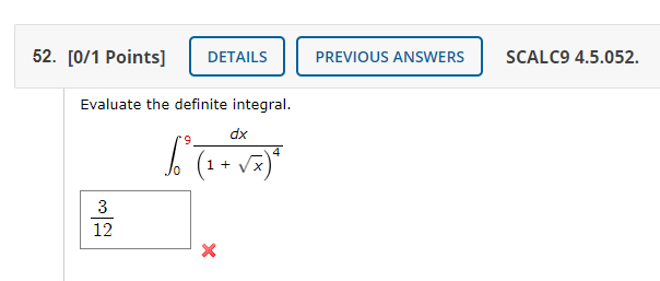 Solved 45. [0/1 Points) DETAILS PREVIOUS ANSWERS SCALC9 | Chegg.com