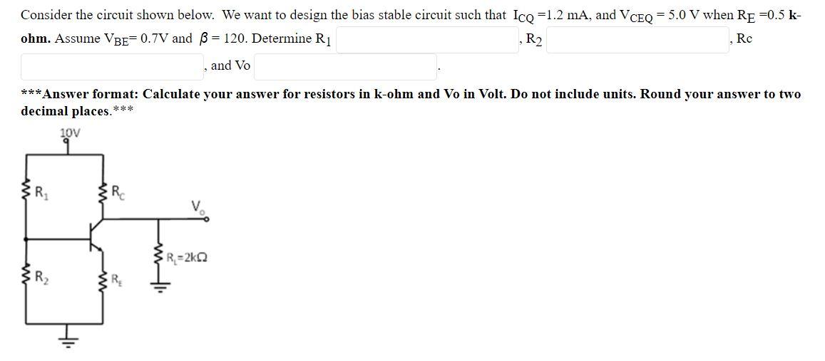 Solved Consider the circuit shown below. We want to design | Chegg.com