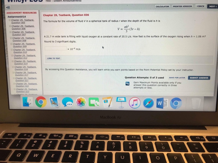 Solved CALCULATOR PRINTER VERSION BACK NEXT ASSIGNMENT | Chegg.com