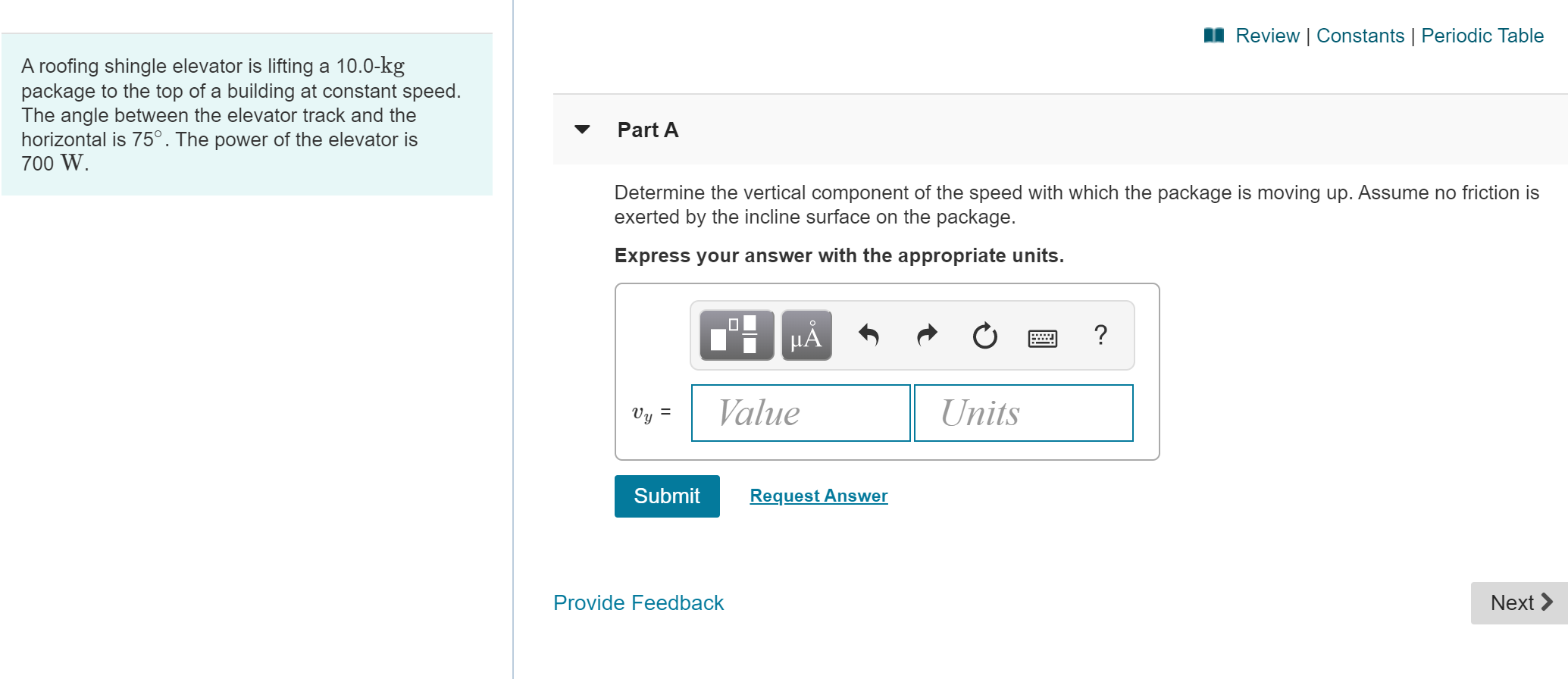 Solved 1 Review Constants Periodic Table A roofing shingle | Chegg.com