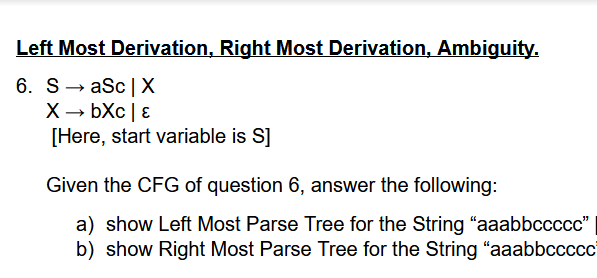 Solved Left Most Derivation, Right Most Derivation, | Chegg.com