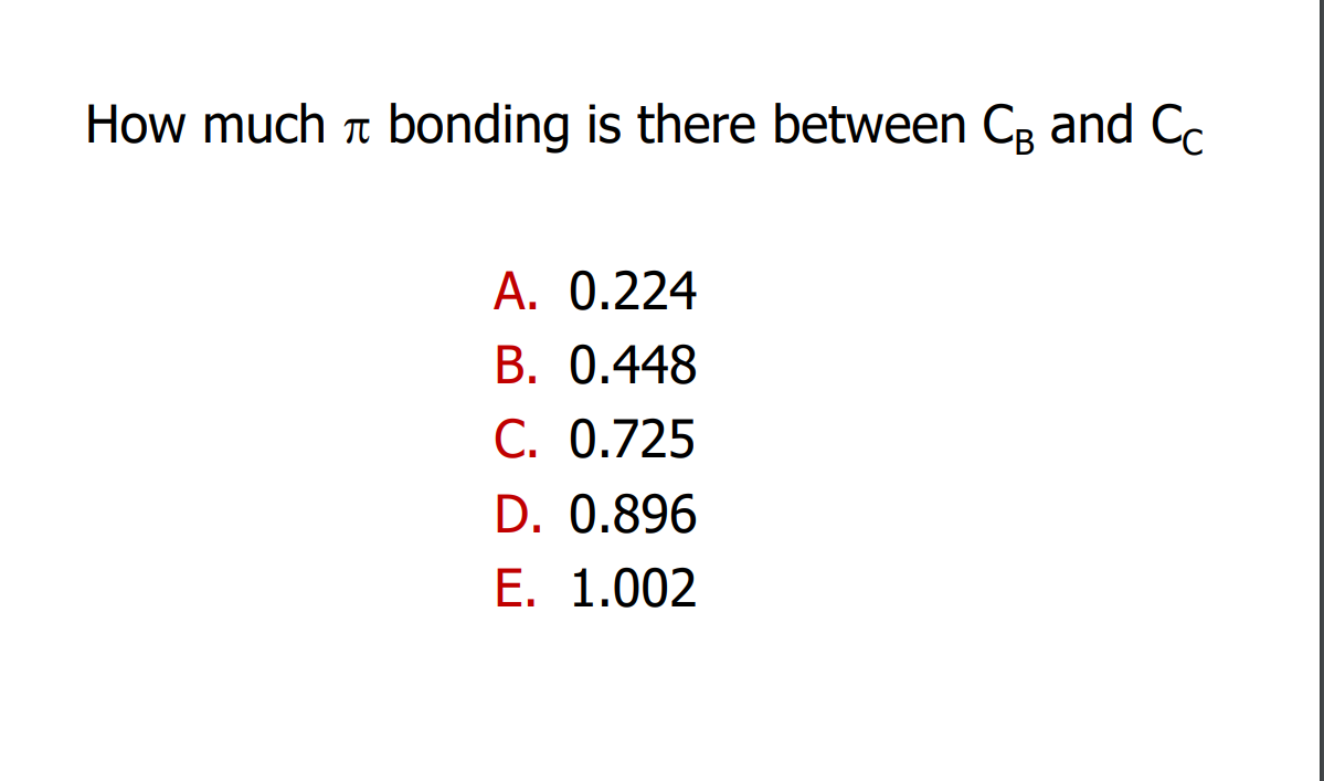 How much a bonding is there between Cg and Cc A. | Chegg.com