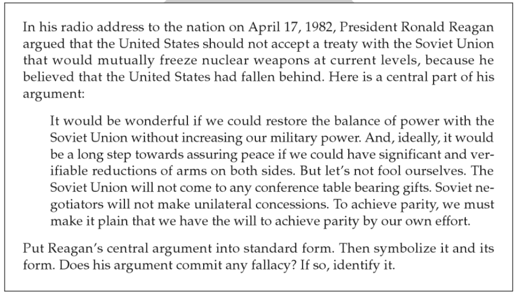 In his radio address to the nation on April 17, 1982, | Chegg.com