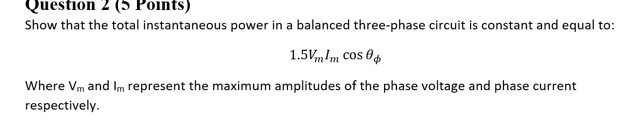 Solved code class="asciimath">Question 2 (5 ﻿Points) ﻿Show | Chegg.com