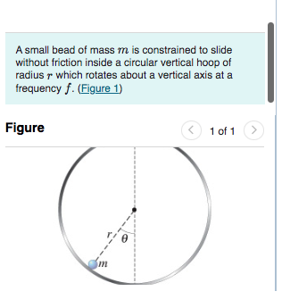 Solved A small bead of mass m is constrained to slide | Chegg.com