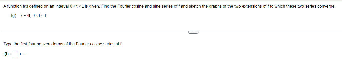 Solved A function f(t) defined on an interval 0 | Chegg.com