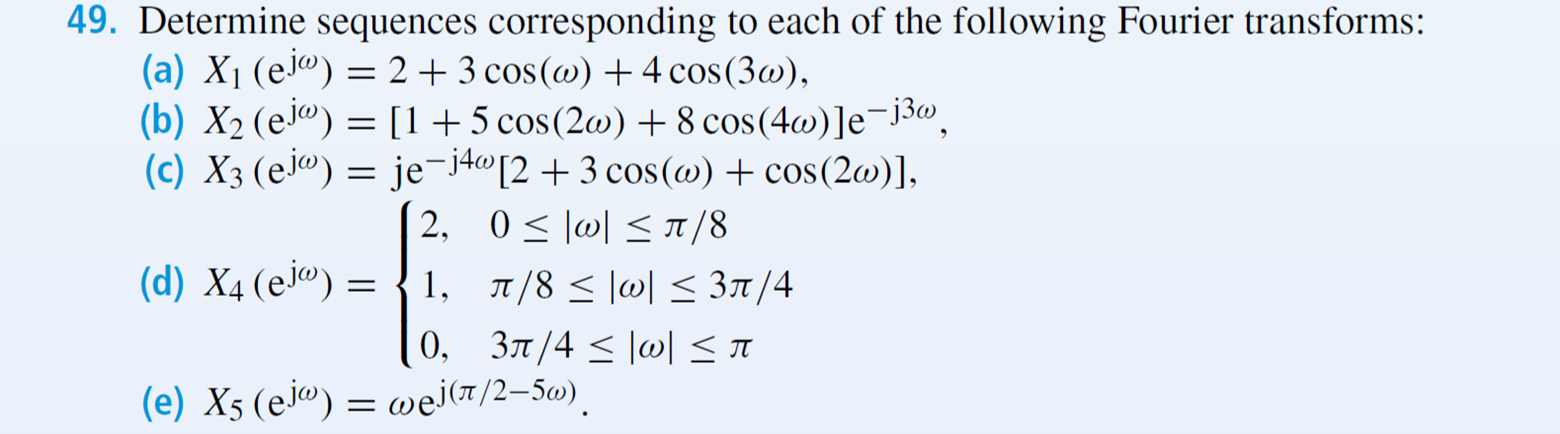 Solved 9. Determine sequences corresponding to each of the | Chegg.com