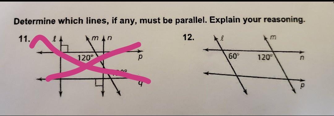 Solved Determine which lines, if any, must be parallel. | Chegg.com