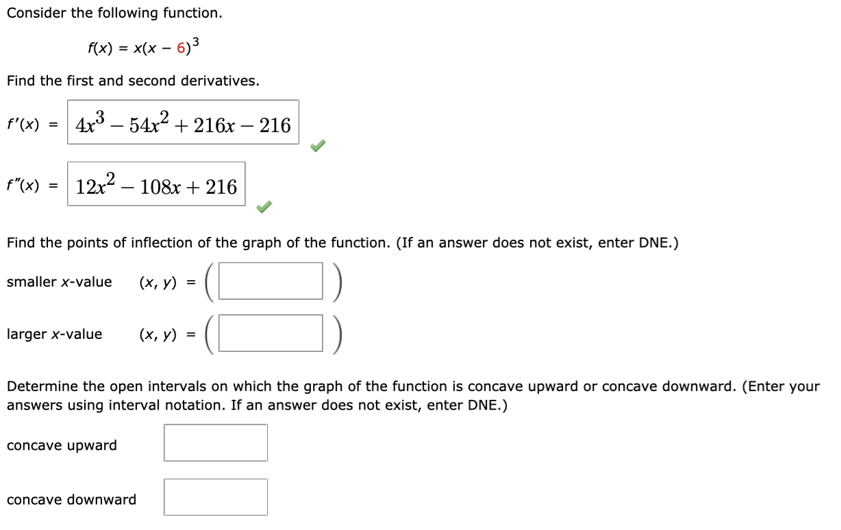 Solved Consider the following function. f(x)=x(x−6)3 Find | Chegg.com