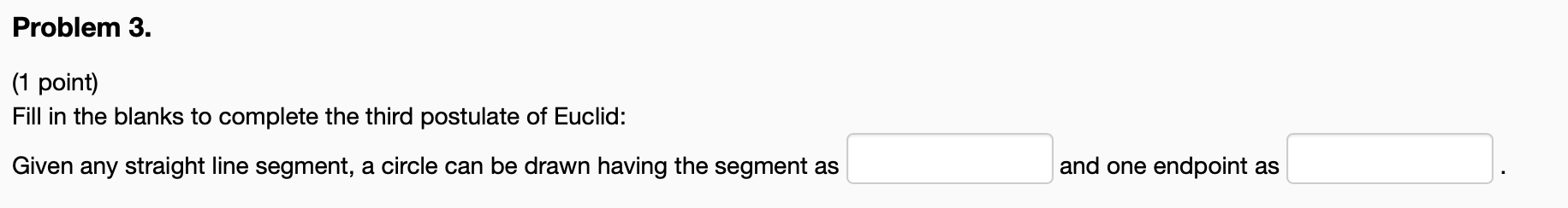 Solved Problem 3. (1 point) Fill in the blanks to complete | Chegg.com