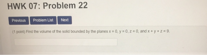 Solved HWK 07: Problem 20 PreviousProblem List Next (1 | Chegg.com