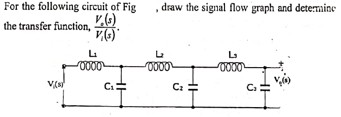 Solved draw the signal flow graph and determino For the | Chegg.com