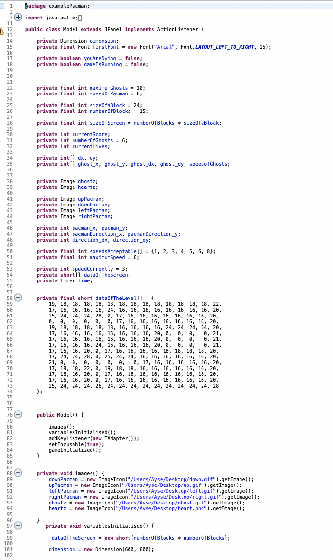 Solved 1 package examplePacman; 2 + import java.awt.*;8 11 | Chegg.com