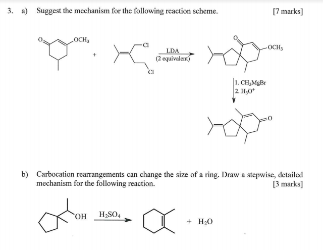 Solved 3. a) Suggest the mechanism for the following | Chegg.com