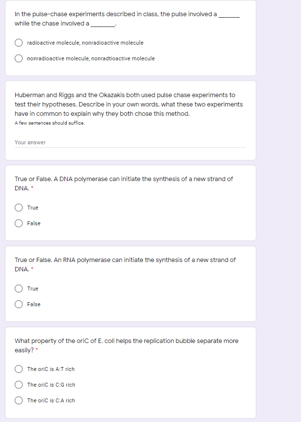 Solved In the pulse-chase experiments described in class, | Chegg.com