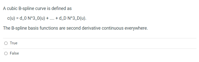 Solved A cubic B-spline curve is defined as c(u) = d_O | Chegg.com