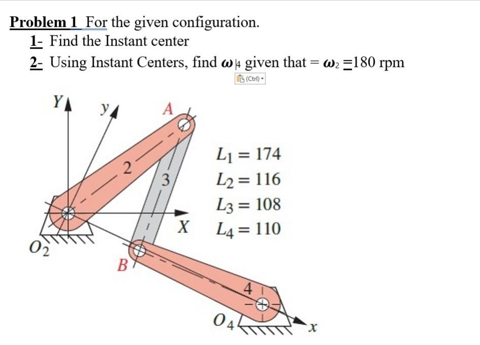 Problem 1 For the given configuration. 1- Find the | Chegg.com