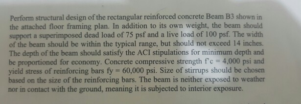 Perform structural design of the rectangular | Chegg.com
