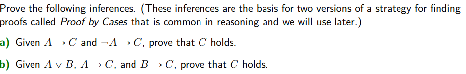 Solved Prove the following inferences. (These inferences are | Chegg.com