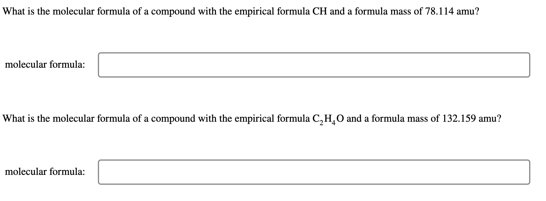 Solved What is the molecular formula of a compound with the | Chegg.com