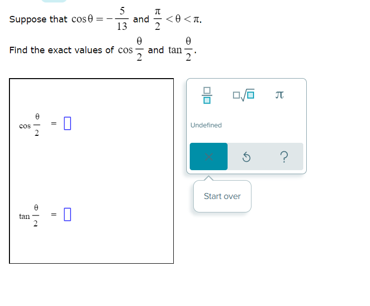 Solved = de 5 TT Suppose that cos 0 = - and