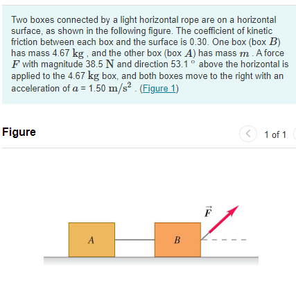 Solved Two boxes connected by a light horizontal rope are on | Chegg.com