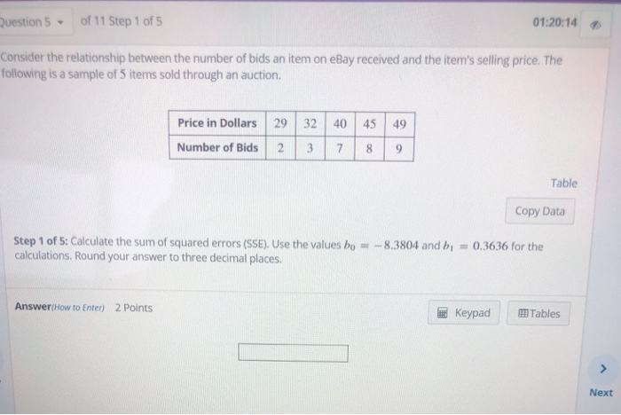 Solved Uestion 5 Of 11 Step 1 Of 5 01 20 14 Consider The