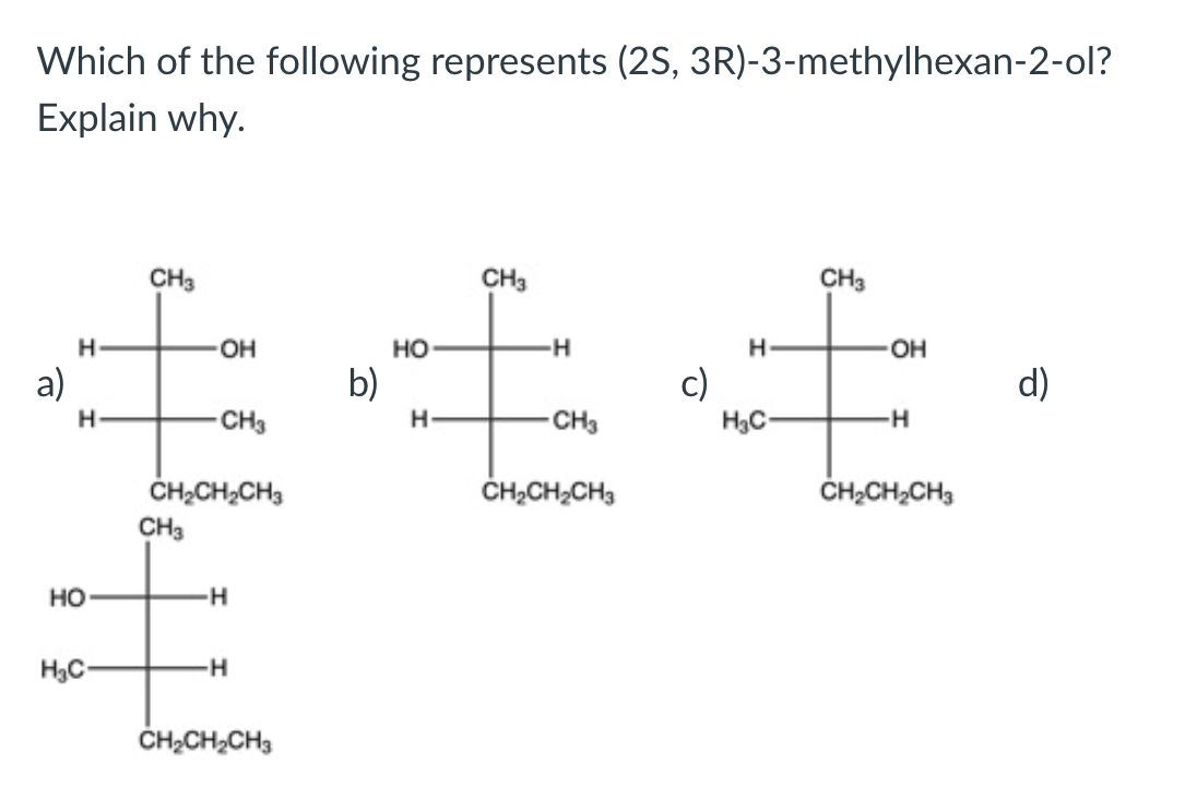 Solved Which of the following represents (2S, | Chegg.com