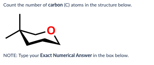 Solved Count the number of carbon (C) atoms in the structure | Chegg.com