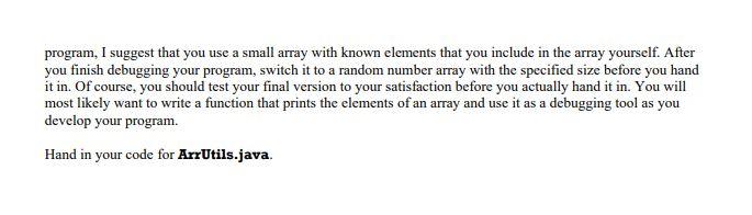 Solved Problem 2 20 Points Create A Class Named Arrutils 8747