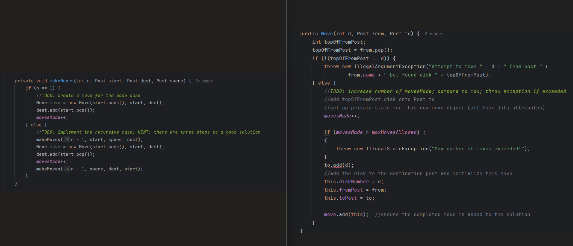 Solved Need help debugging (Images is the TODO I did, the | Chegg.com