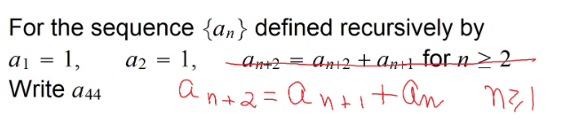 Solved For the sequence {an} ﻿defined recursively | Chegg.com