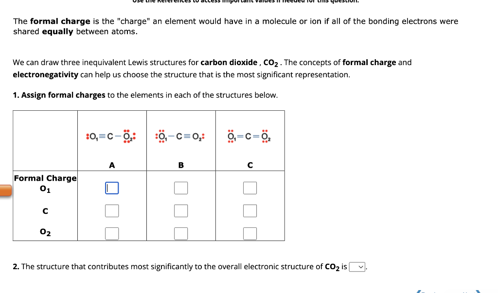 Solved The formal charge is the "charge" an element would | Chegg.com