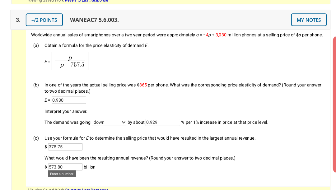 Solved viewinių Saveu WUIR Rever IULIST Response -/2 POINTS | Chegg.com