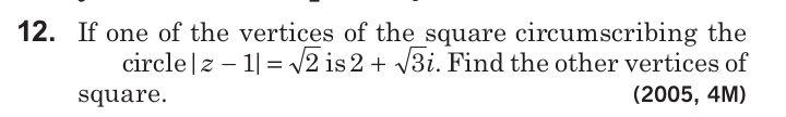 Solved 12. If one of the vertices of the square | Chegg.com