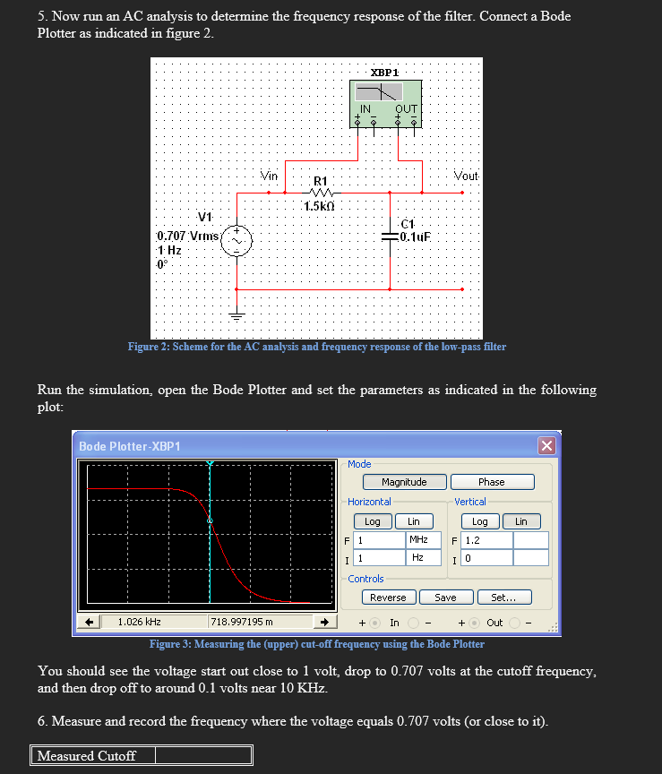 Solved 1. Setup the following circuit in MultiSim. The | Chegg.com