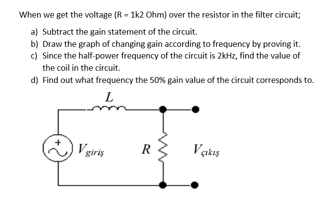 Solved When we get the voltage (R = 1k2 Ohm) over the | Chegg.com