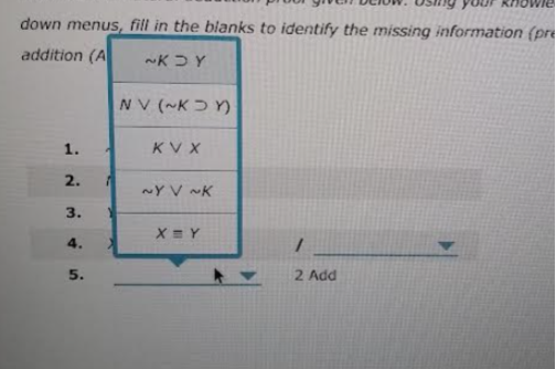 Solved 4 Rules Of Implication Addition Add Addition Is 