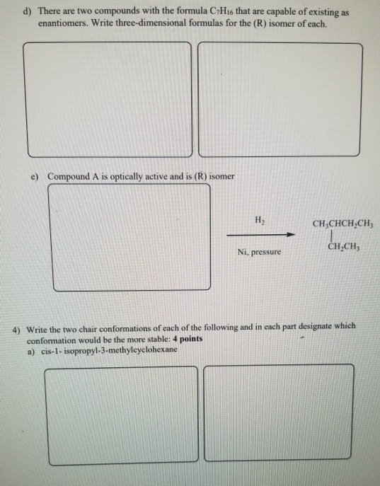 Solved 1) Write a bond-line formula for each of the | Chegg.com