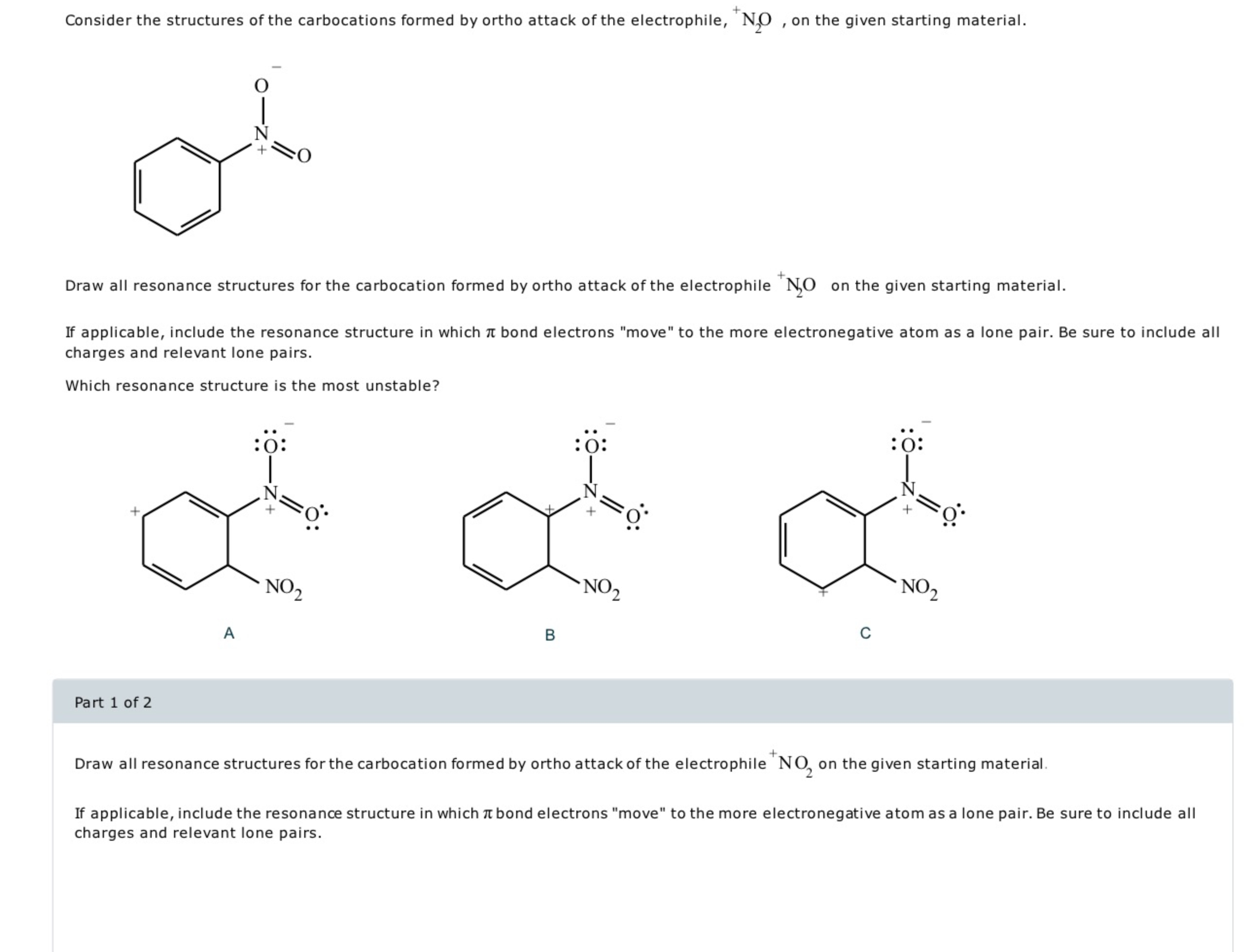 Solved Consider the structures of the carbocations formed by | Chegg.com