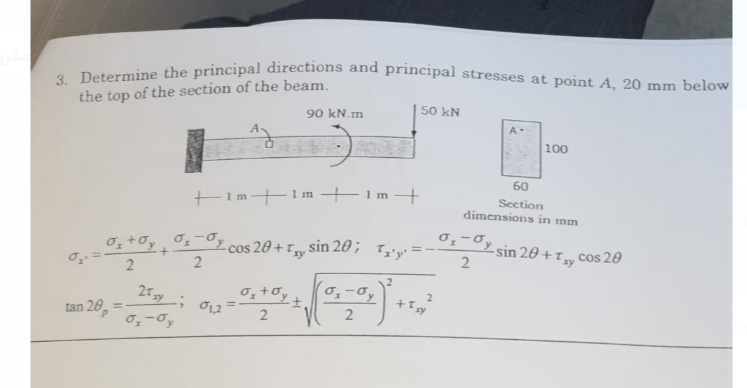 Solved 3. Determine the principal directions and principal | Chegg.com