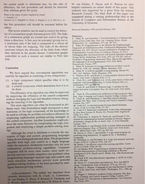 Algorithm Logic +Control Robert Kowalski Imperial | Chegg.com