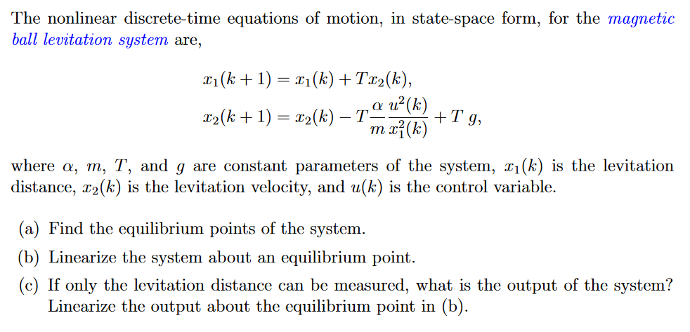 The Nonlinear Discrete Time Equations Of Motion In