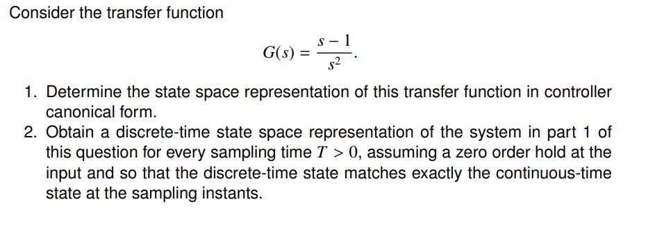 Solved Consider the transfer function G(s) = 571 S2. 1. | Chegg.com