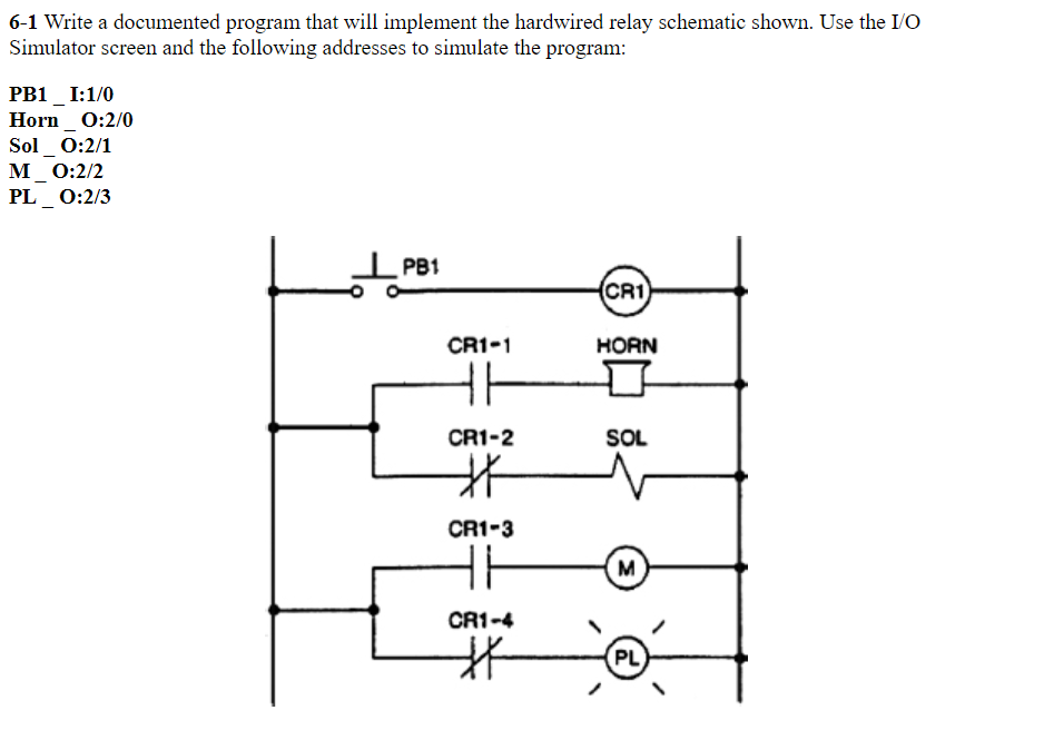 Solved 6-1 Write a documented program that will implement | Chegg.com
