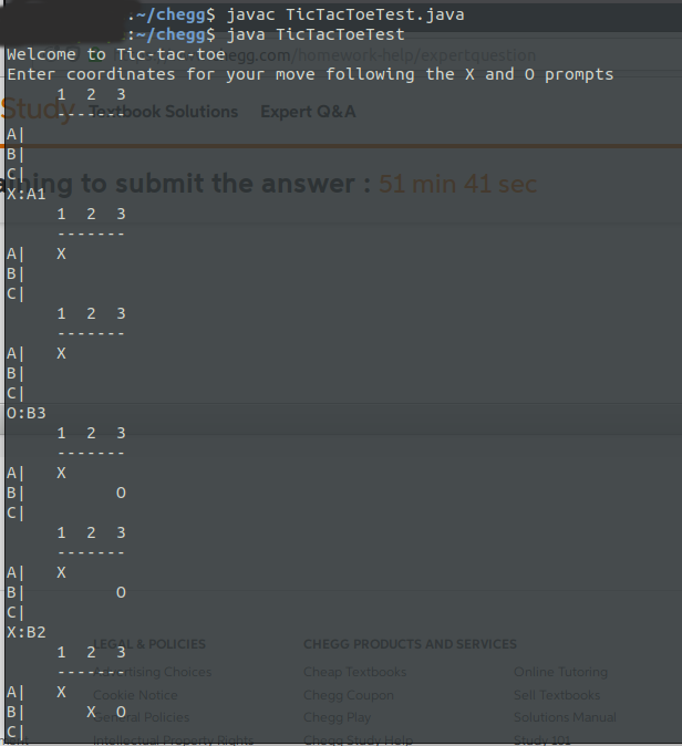 (Solved) : Game Tic Tac Toe Two Players Take Turns Making Available ...